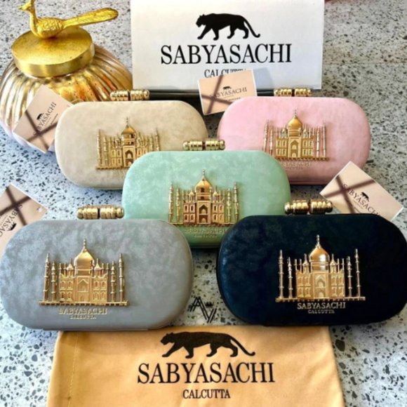 Bags | Sabyasachi Taj Mahal Logo Inspired Clutch Bag For Bridesmaid For ...